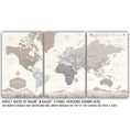 Farmhouse Push Pin World Map – Holy Cow Canvas