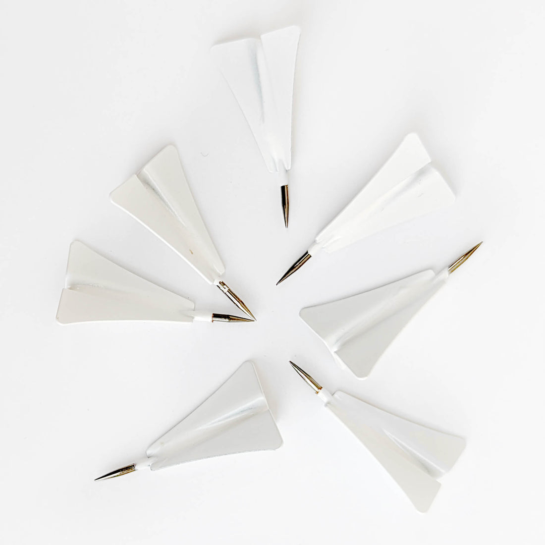 Metal Paper Airplane Push Pins | Holy Cow Canvas