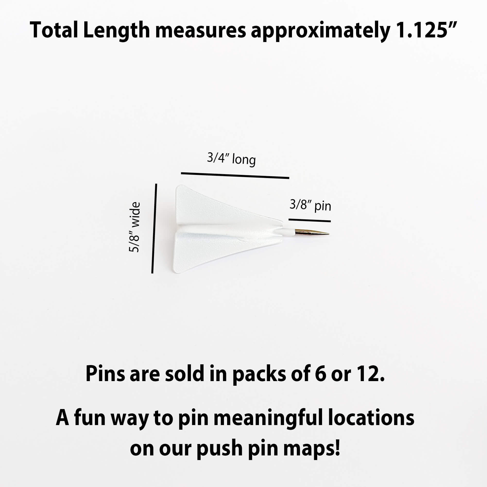 Metal Paper Airplane Push Pins | Holy Cow Canvas