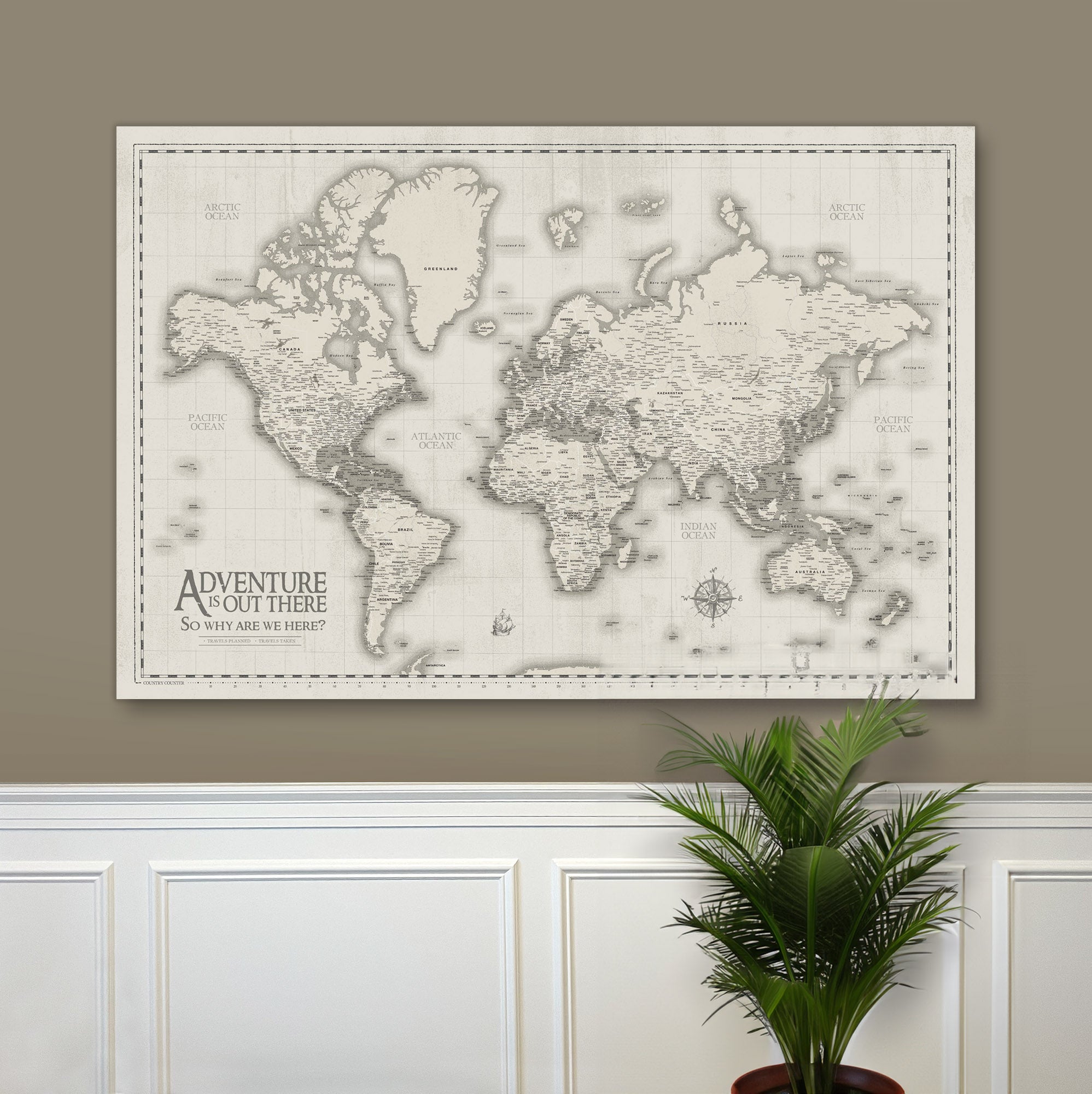 World Push Pin Maps – Holy Cow Canvas
