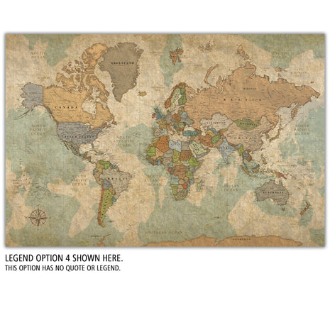 Push Pin World Travel Map - Single Panel | Holy Cow Canvas