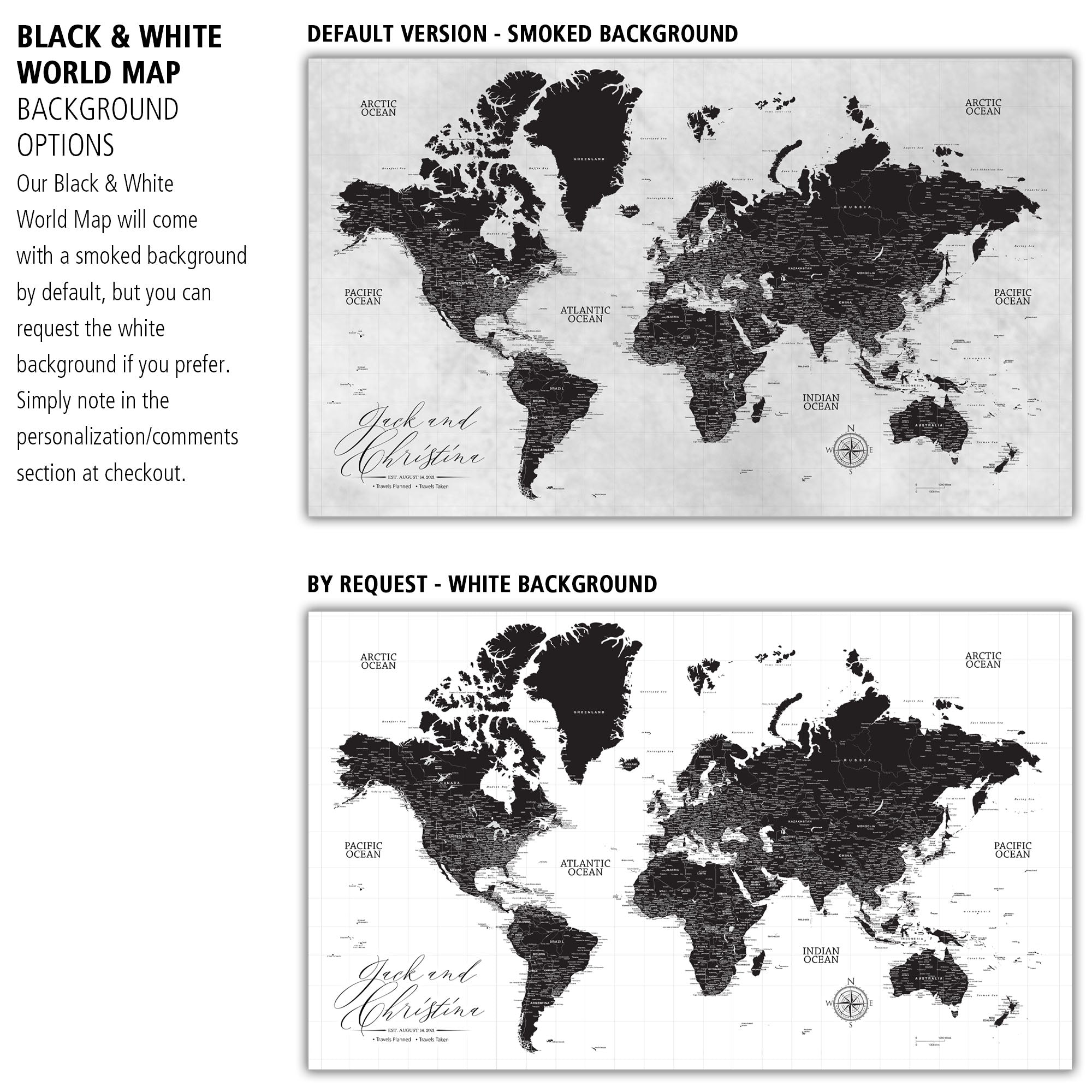 Atlantic Ocean Map Black And White