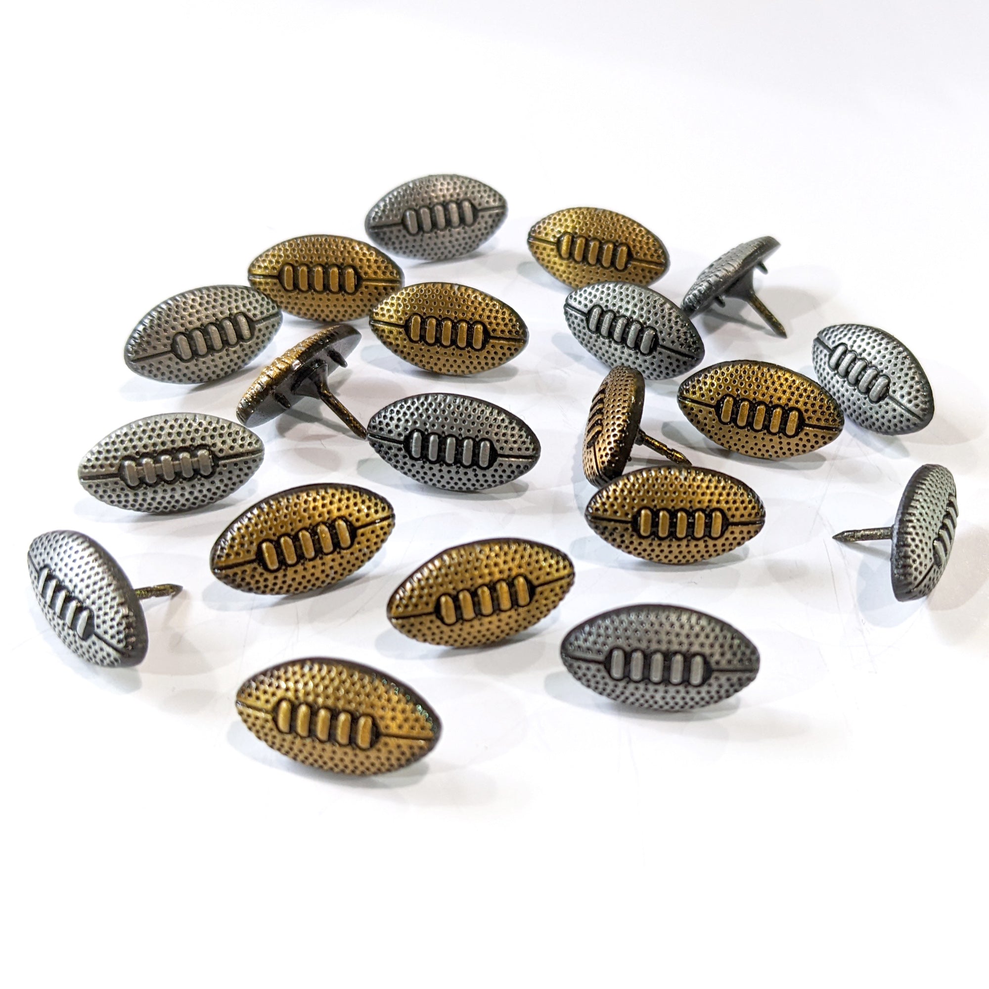 Metal Football Push Pins | Holy Cow Canvas