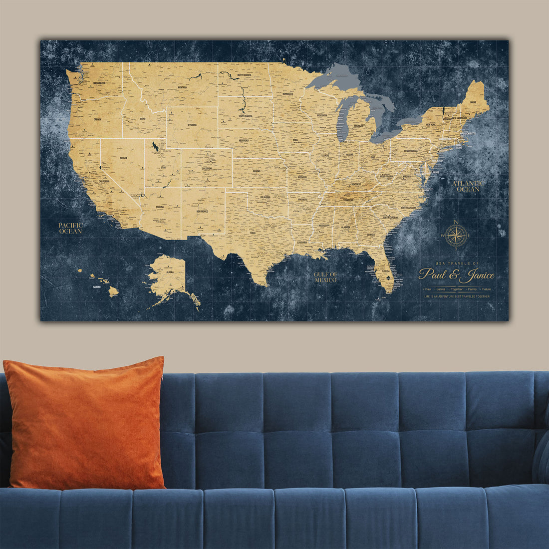 Push Pin World Travel Maps with Pins – Holy Cow Canvas