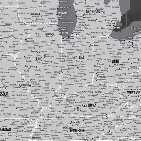 Push Pin Map of the USA - Single Panel | Holy Cow Canvas