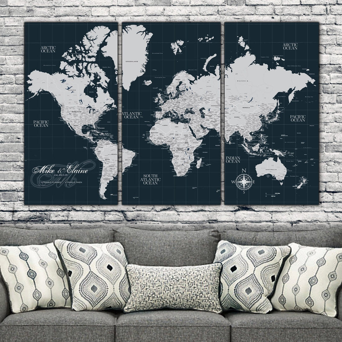 Push Pin World Travel Maps with Pins – Page 2 – Holy Cow Canvas
