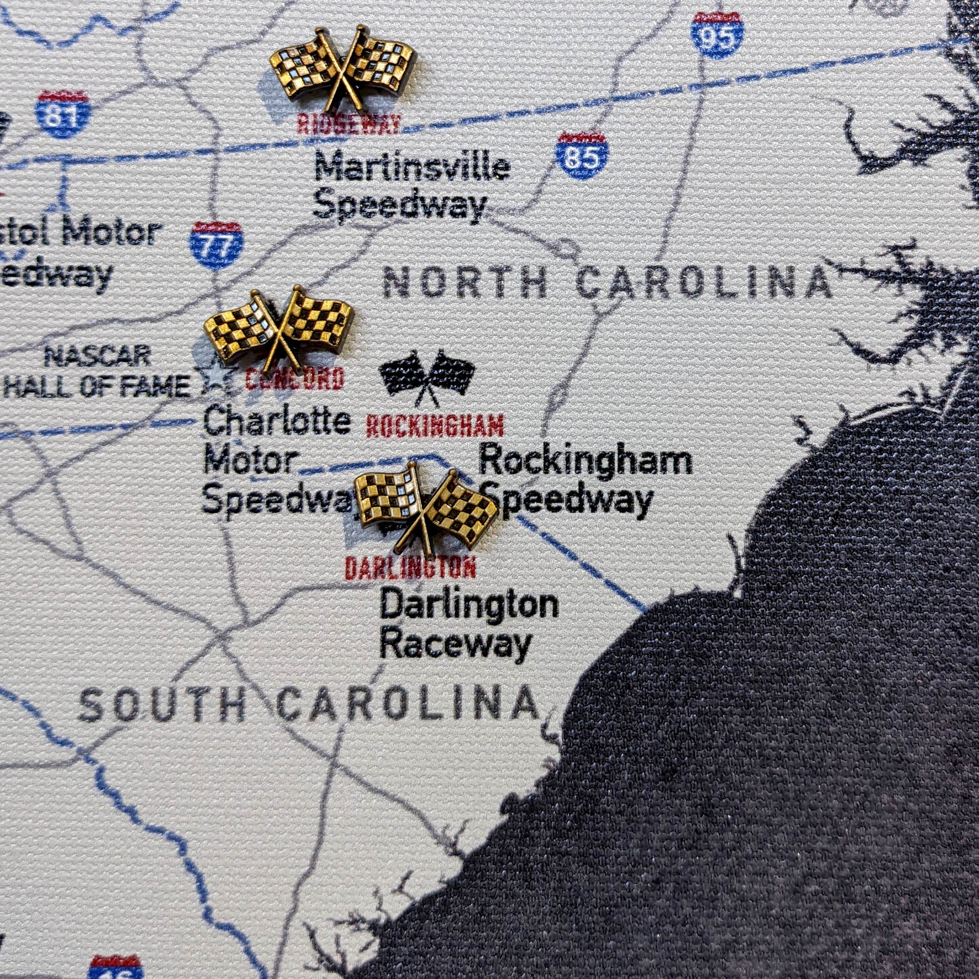 Metal Checkered Flag Racing Push Pins | Holy Cow Canvas