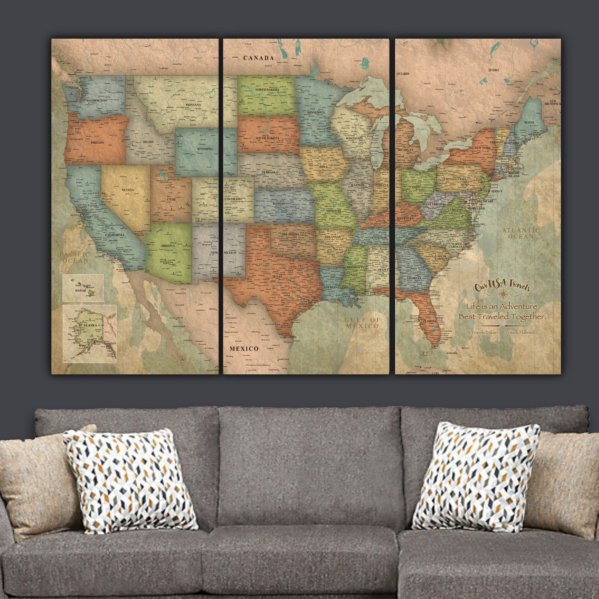 World Map Wall Art & US Map Art | Holy Cow Canvas – Page 3