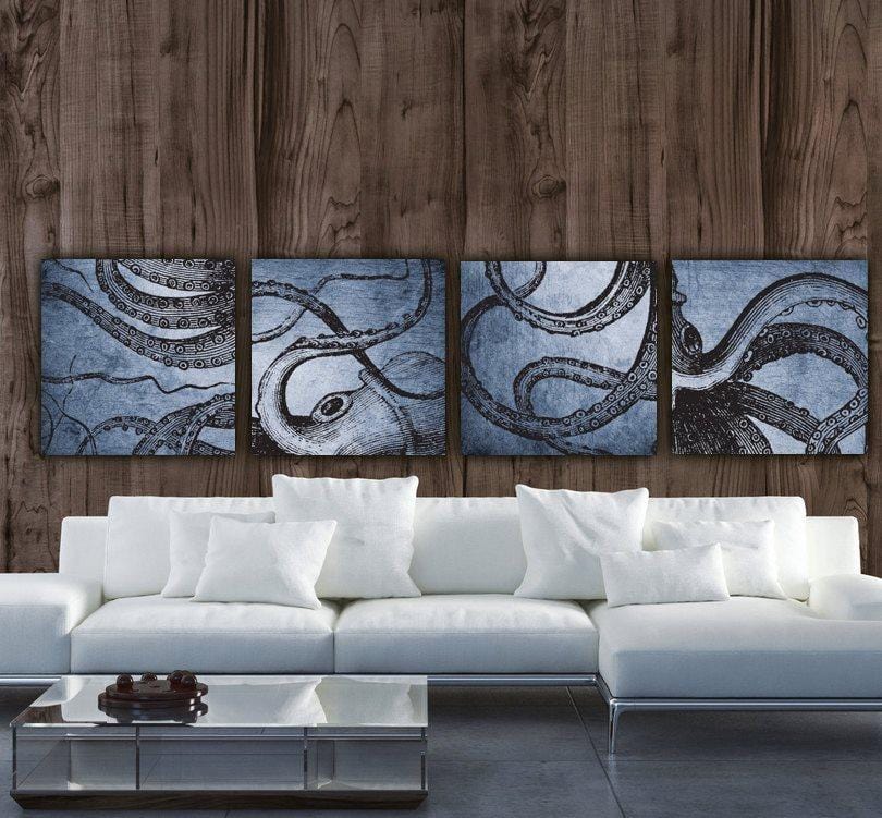 Octopus Wall Art on Canvas | Holy Cow Canvas