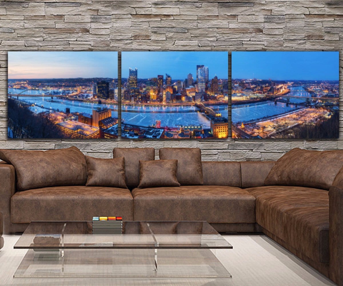 Pittsburgh Skyline Canvas Wall Art | Holy Cow Canvas